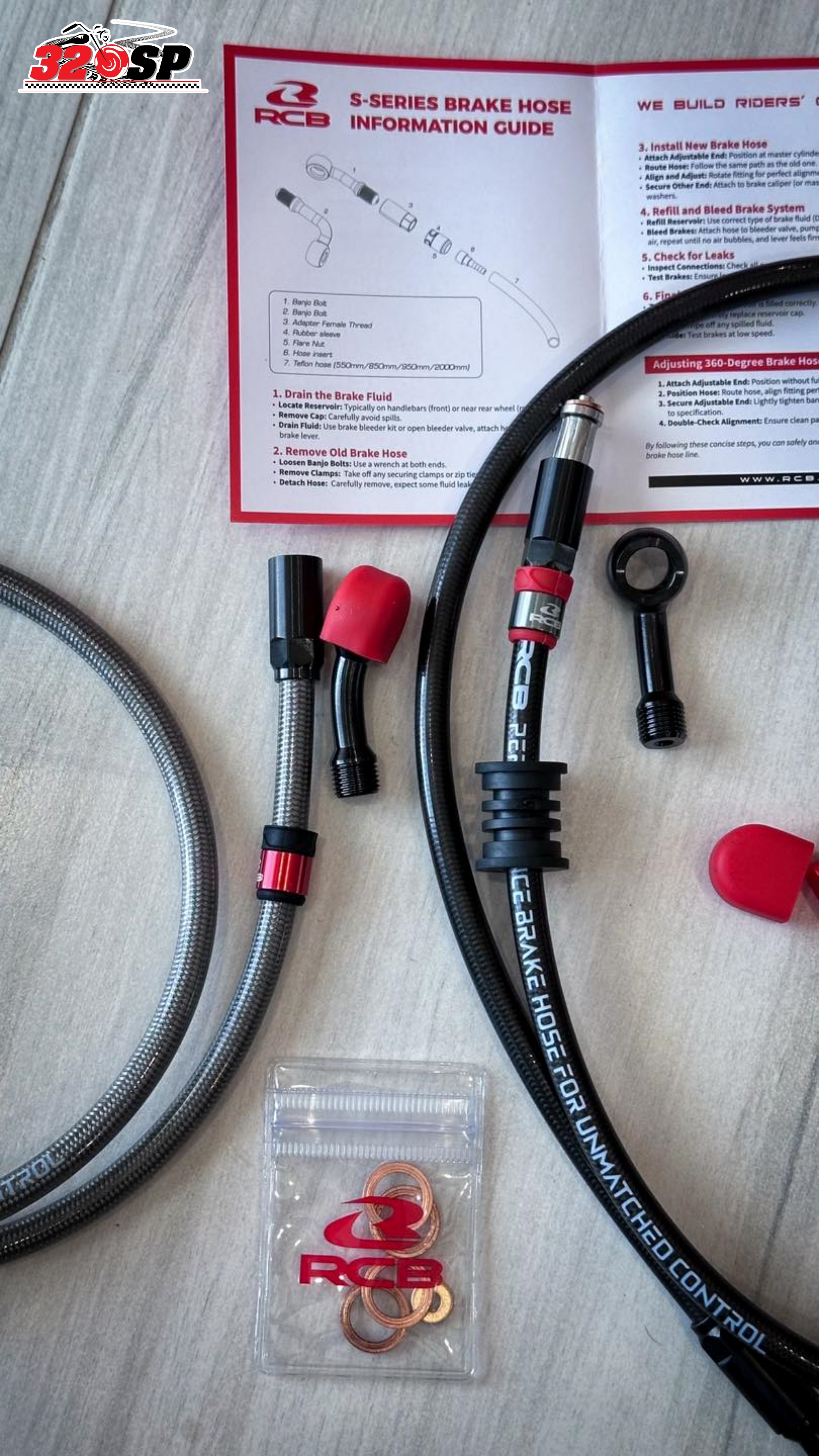 สายเบรคหน้า RCB RB S Series 320SP | ทนความดันสูง | ติดตั้งง่าย สำหรับรถ ...