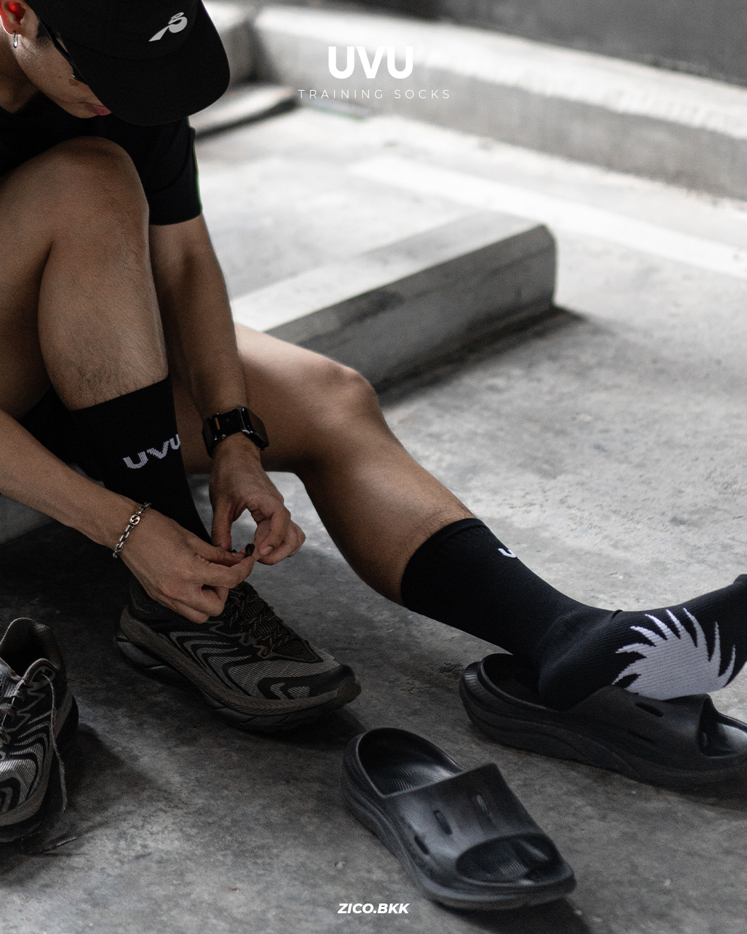 พร้อมส่ง!! UVU Training Socks (Black/White) | Shopee Thailand