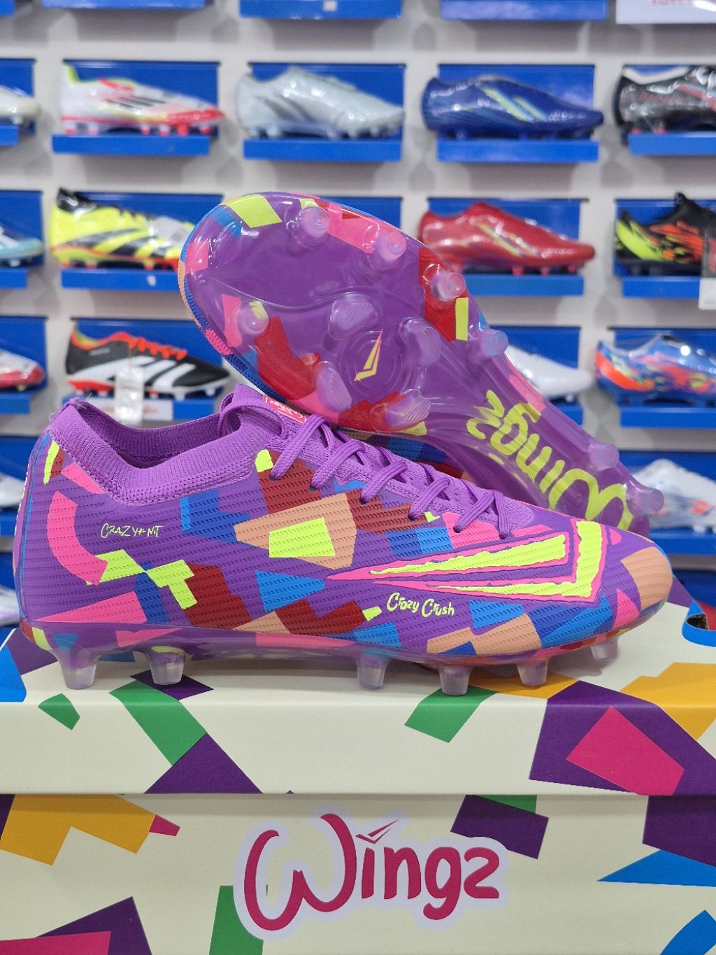 รองเท้าสตั้ด Wingz CRAZY NiT PRO หัมข้อ แถมเชือก รุ่น ท็อป | Shopee ...