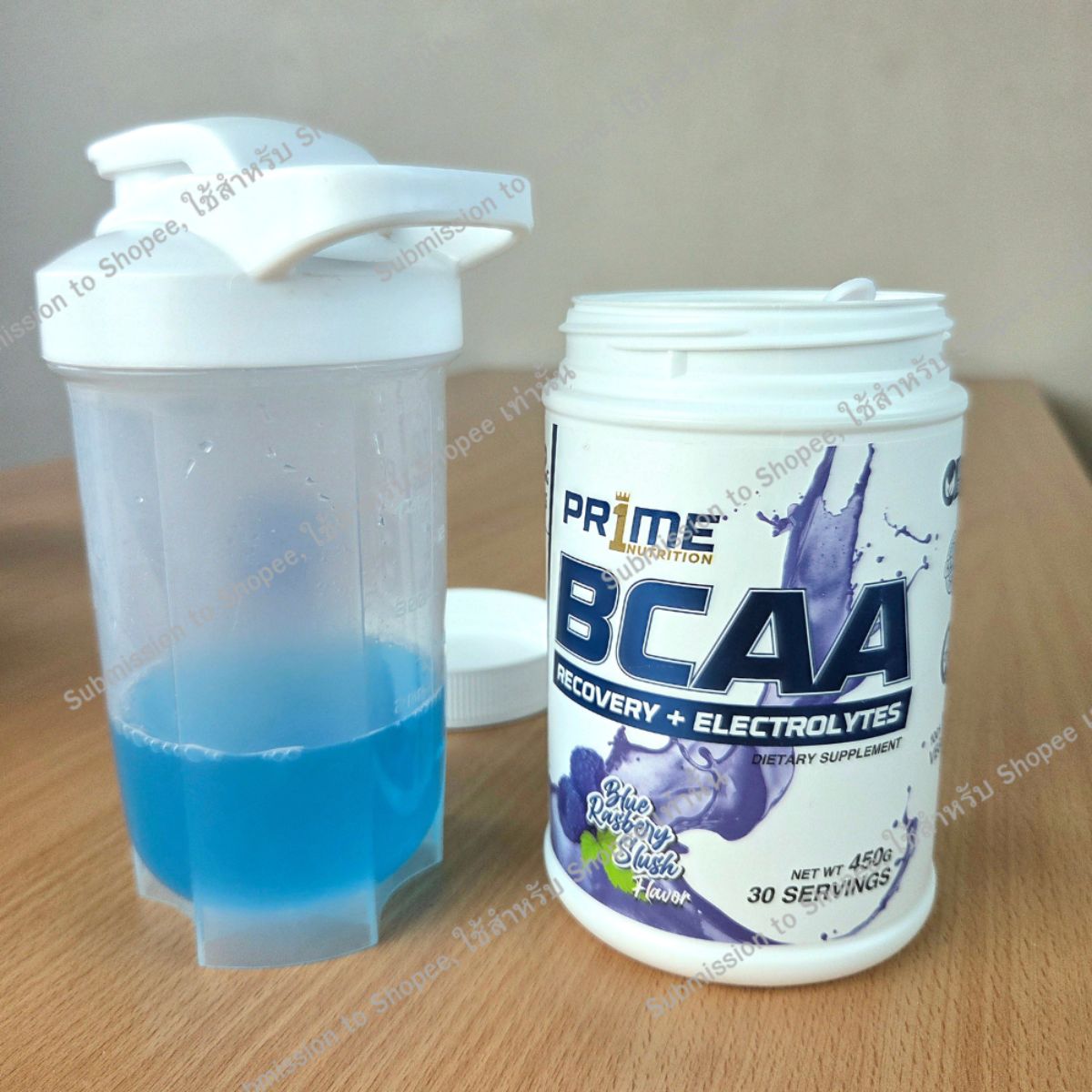 PR1ME BCAAs Plus Blue Rasberry Slush 450 G. รสชาติ ราสเบอรรี่ ไพร์ม บีซีเอเอ พลัส 450 กรัม ...