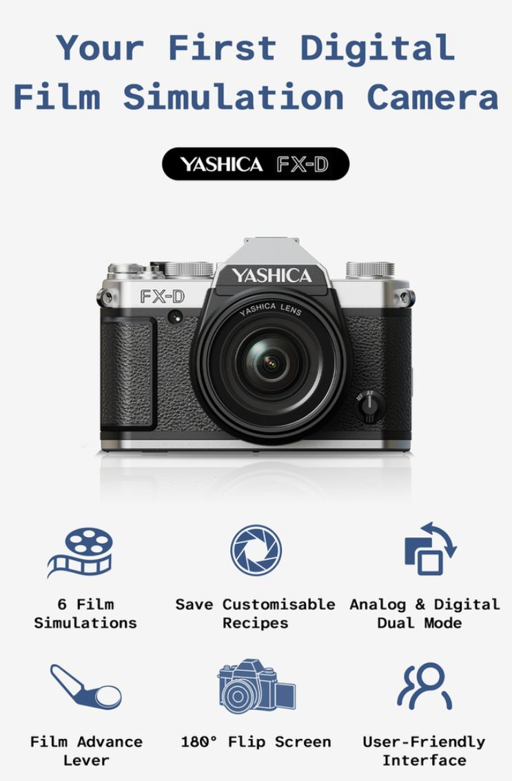กล้องดิจิทัล YASHICA FX-D 100 Digital Film Simulation Camera ประกันศูนย์ Yashica FXD 100 FXD100 ...