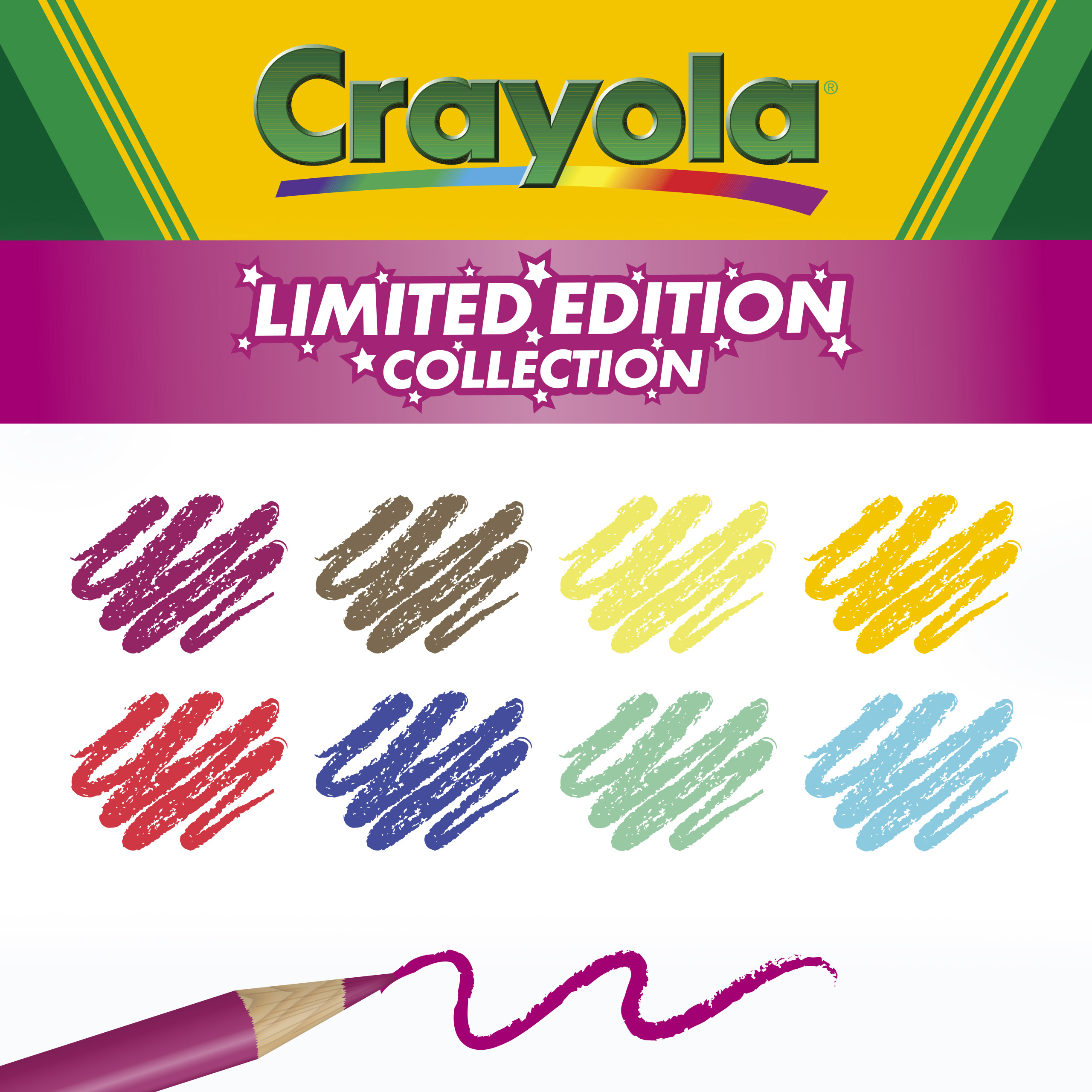 Crayola 8Ct Limited Edition Colored Pencils ดินสอสีไม้ 8สี 68-2128 ...