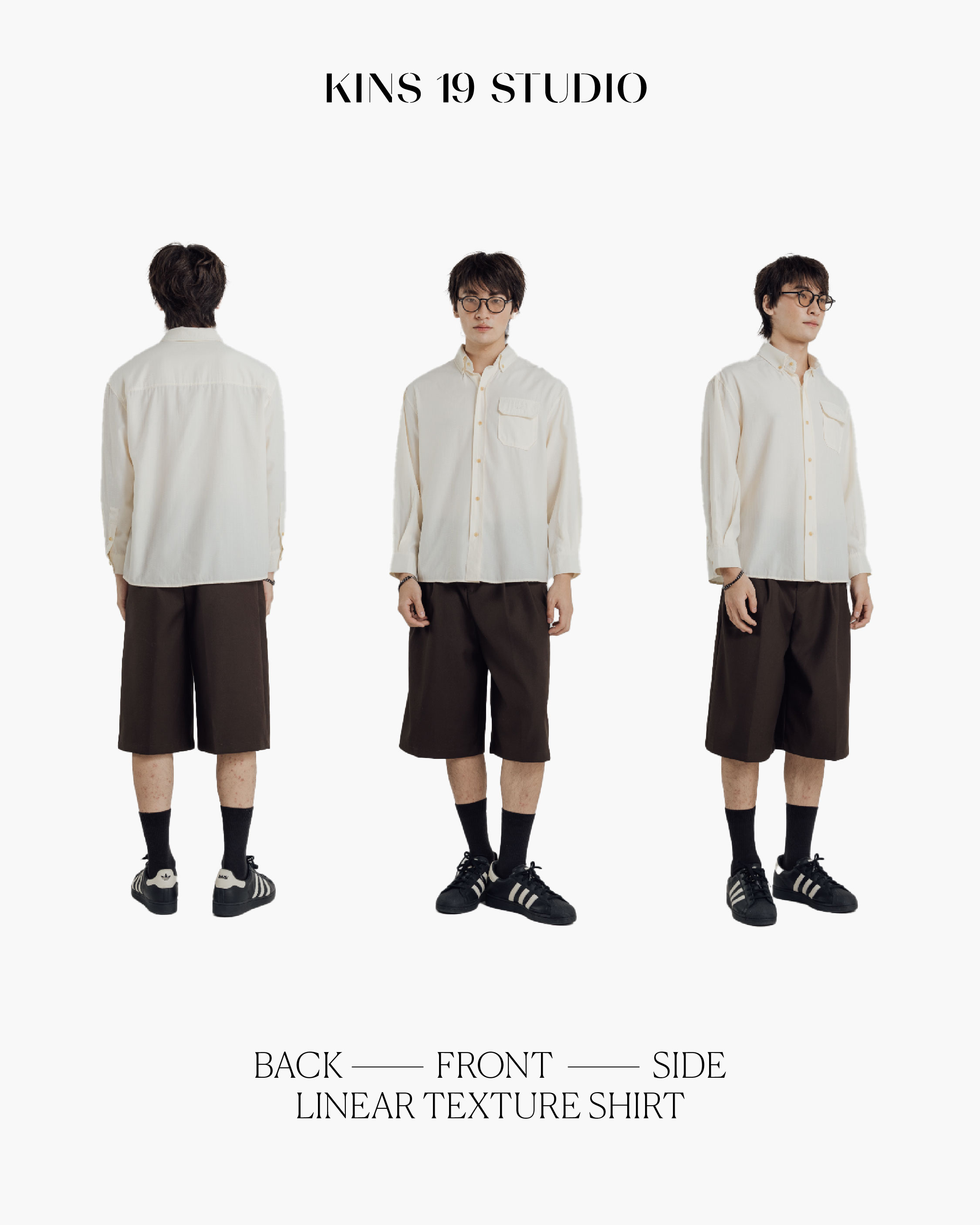 KINS 19 STUDIO | LINEAR TEXTURE SHIRT เสื้อเชิ้ตแขนยาวคินส์ [KN135 ...