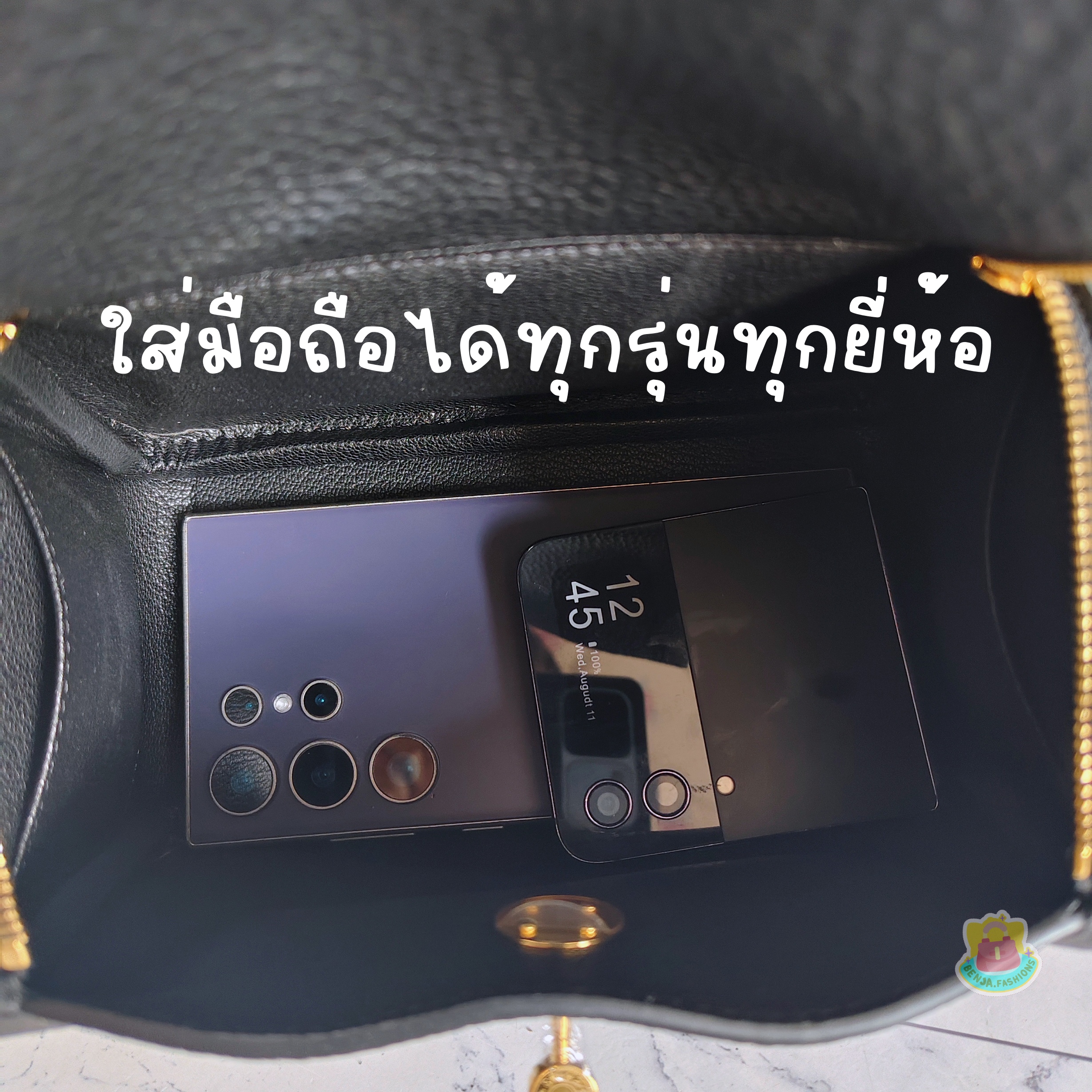 (ตัวโชว์Used like new) กระเป๋าสะพาย ทรงลินดี้มินิ หนังTogo สีดำ อะไหล่ ...