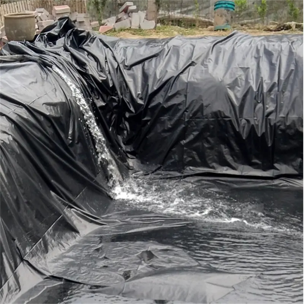 ผ้ายางปูบ่อปลา พลาสติกปูบ่อ ผ้ายางปูบ่อปลา HDPE เสริม UV หนา 0.5mm ทน ...
