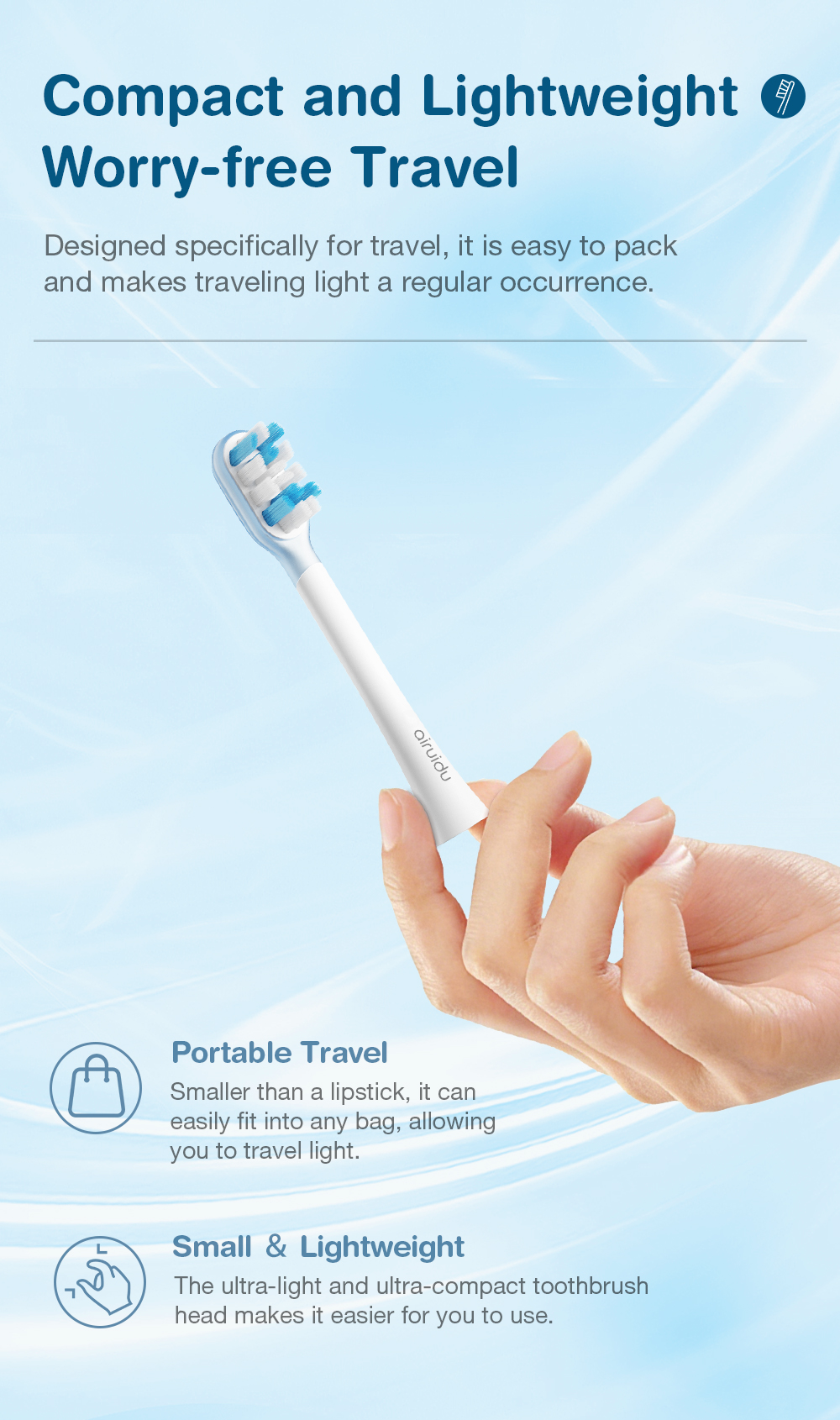 Airuidu TH20 แปรงสีฟันไฟฟ้า electric toothbrush แปรงสีฟัน กันน้ำ IPX7 ...
