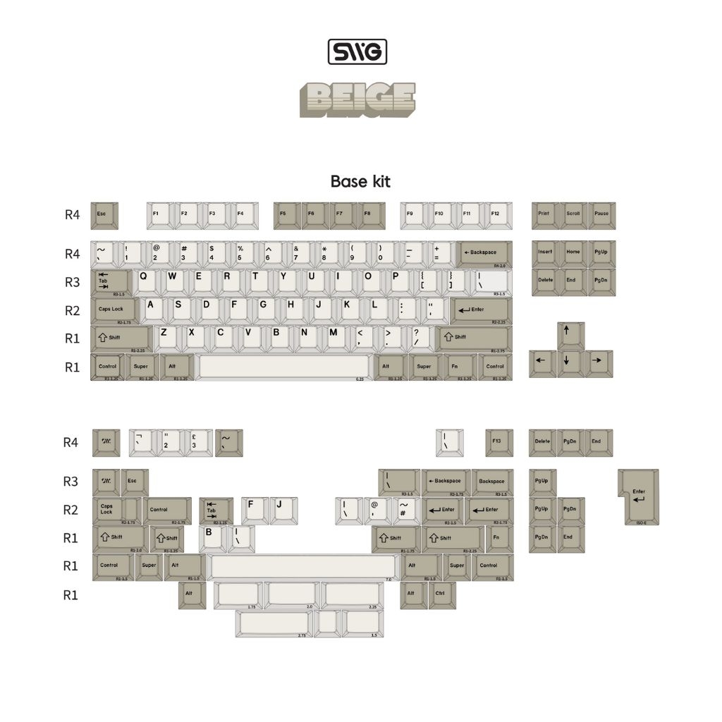 SWG Beige ABS keycap set คีย์แคป | Shopee Thailand