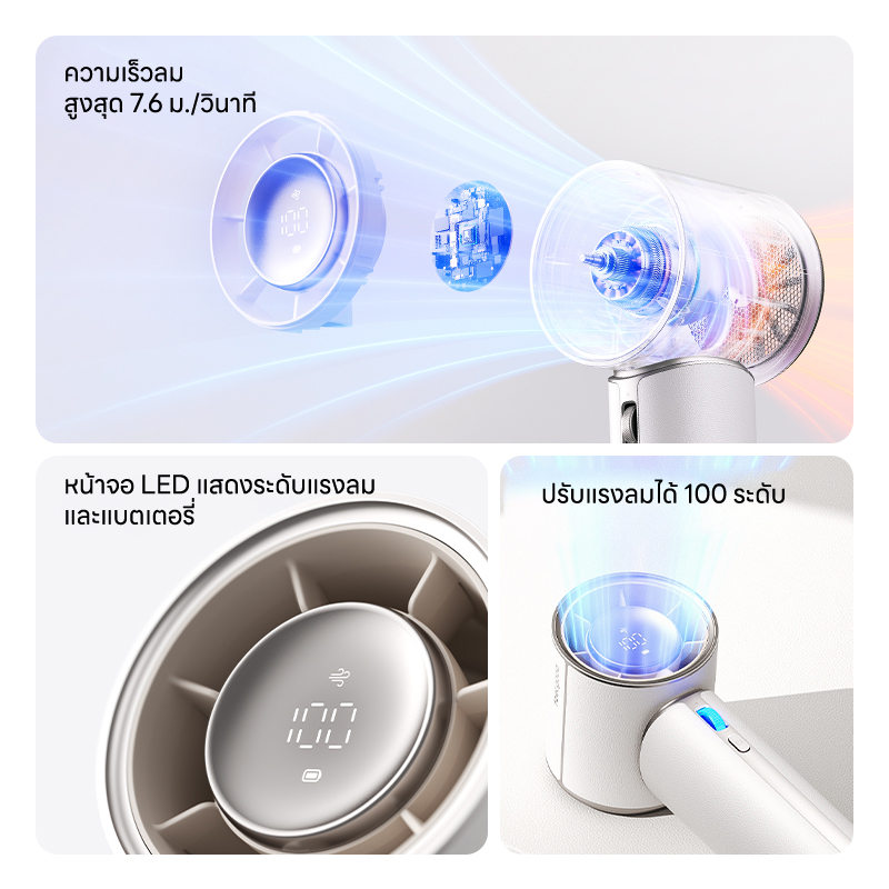 JisuLife Handheld Fan Pro1 Mini พัดลมพกพา ดีไซน์หนังเรียบหรู ปรับลม 100 ...