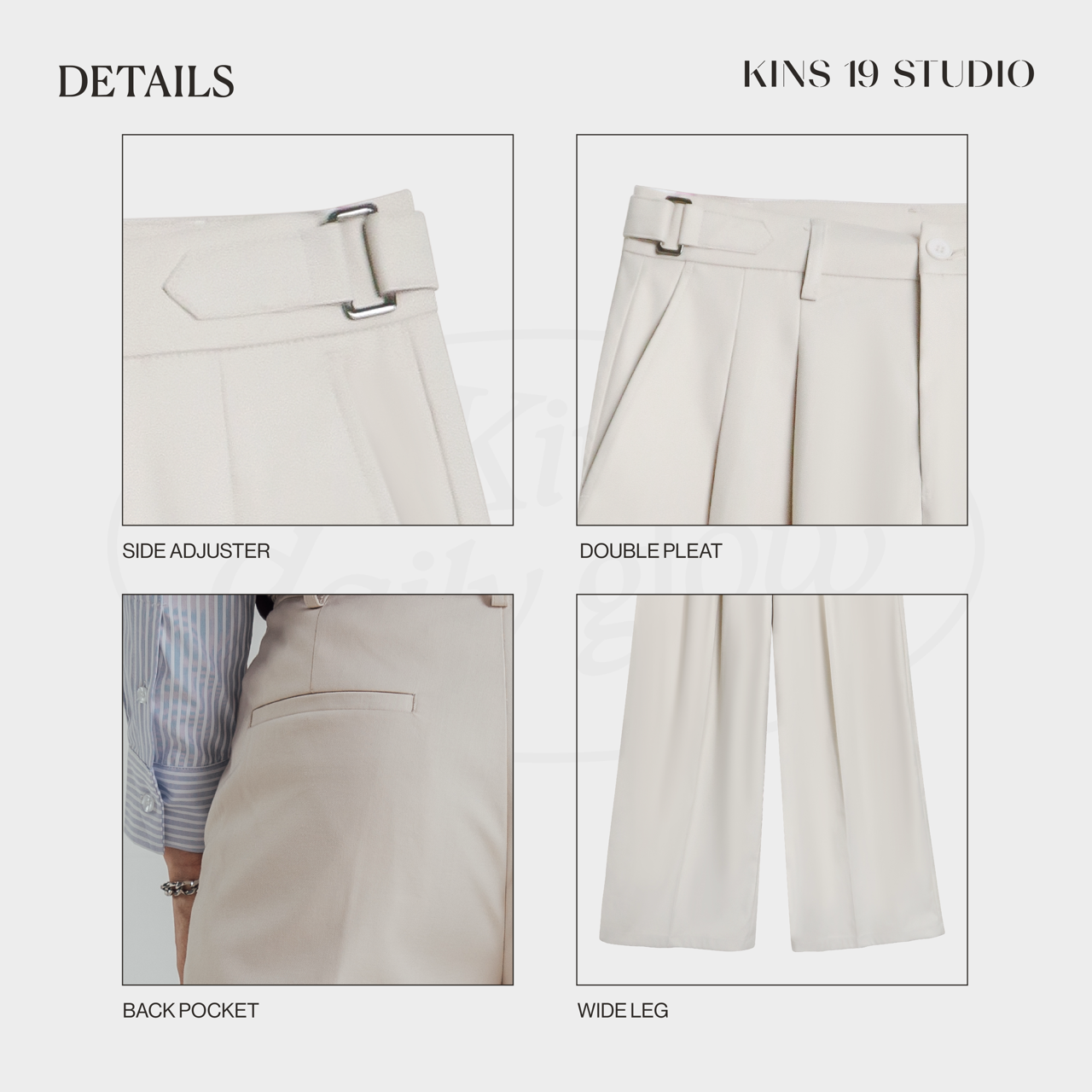 KINS 19 STUDIO | BAGGY SLACK TROUSERS กางเกงขากระบอกคินส์ [KN228 ...