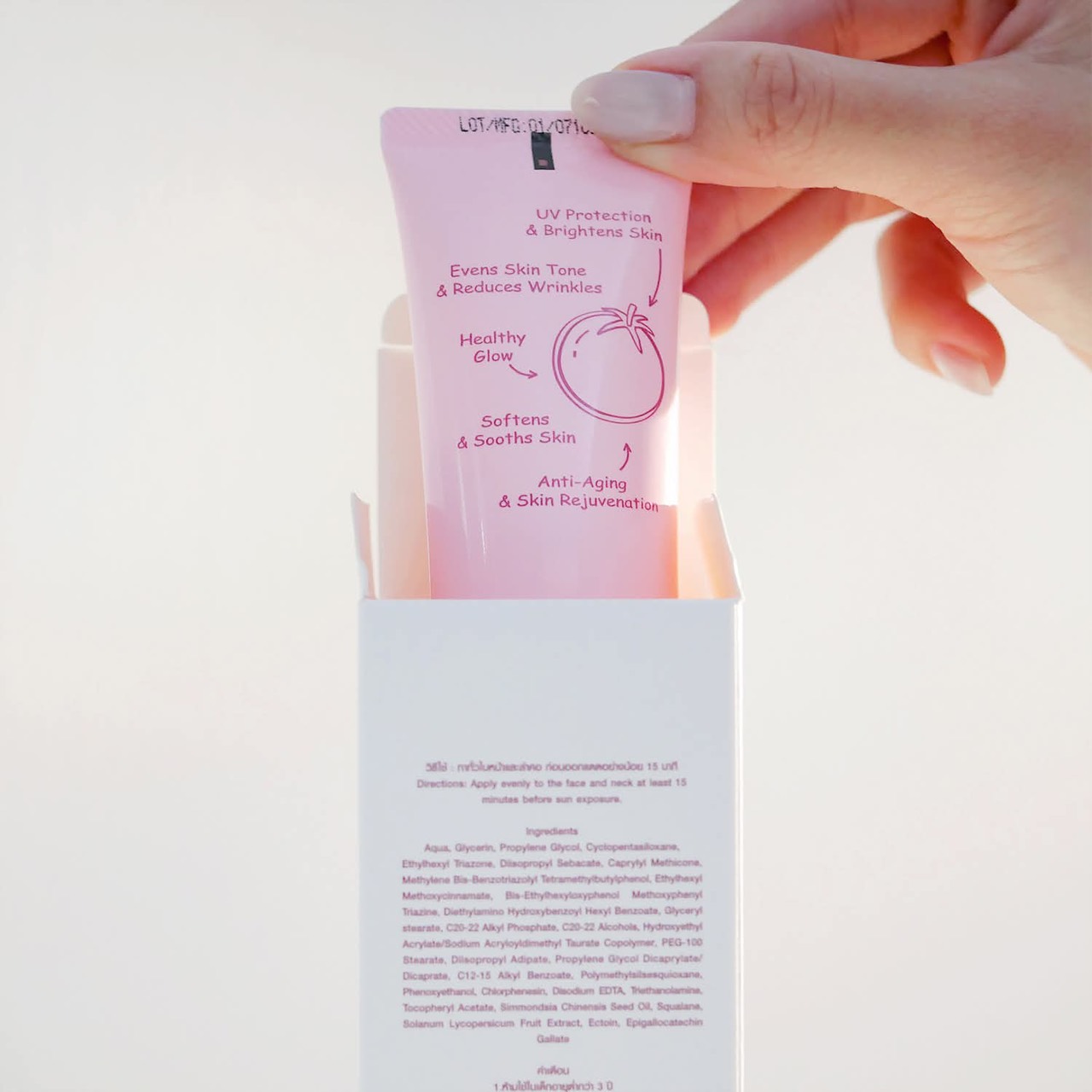(Sunscreen) Dr.Bek Aqua Sunscreen SPF50 PA++++ | มะเขือเทศ 5 สี ...