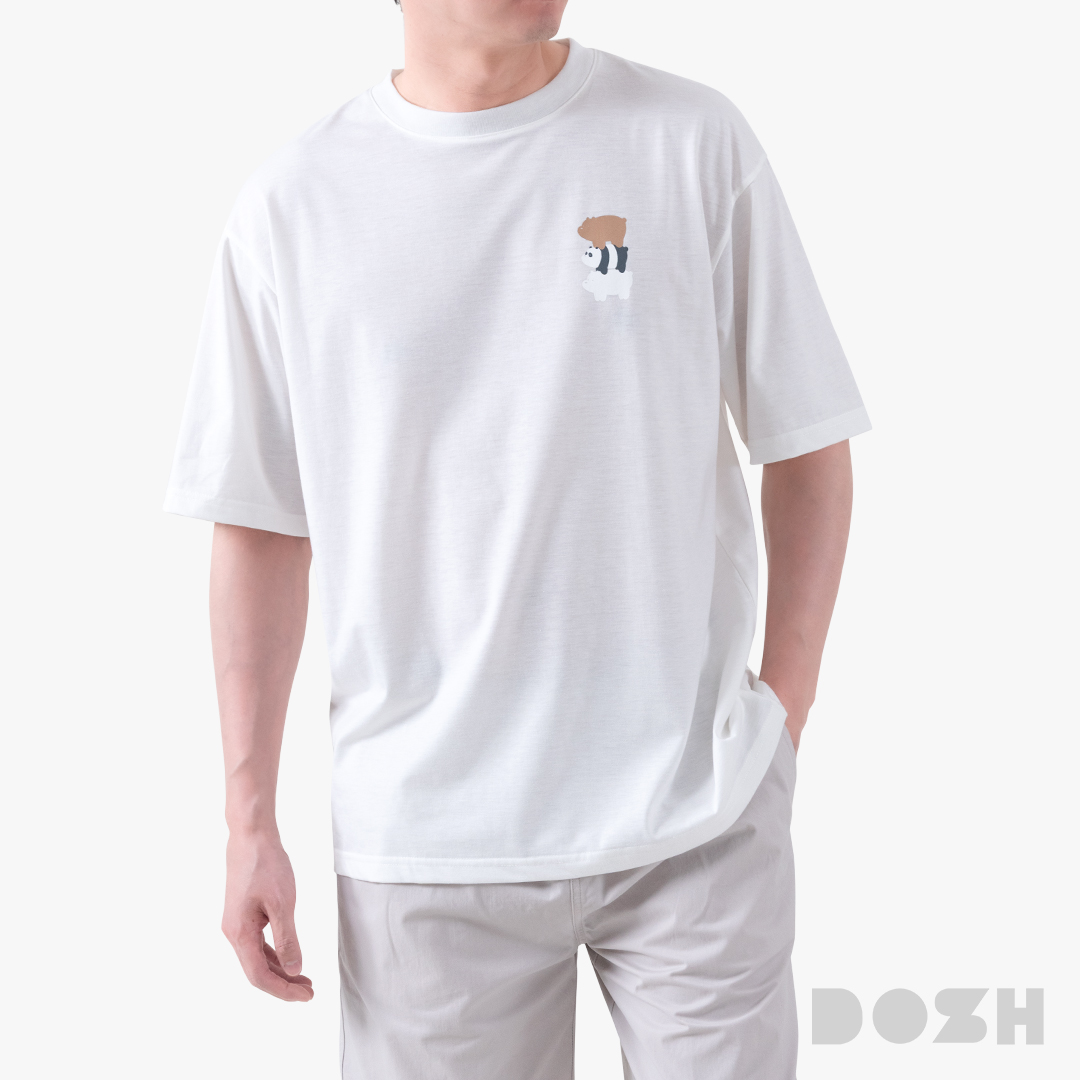 DOSH-UT MEN'S OVERSIZED T-SHIRTS WE BARE BEARS เสื้อยืดโอเวอร์ไซส์ 2สี ...