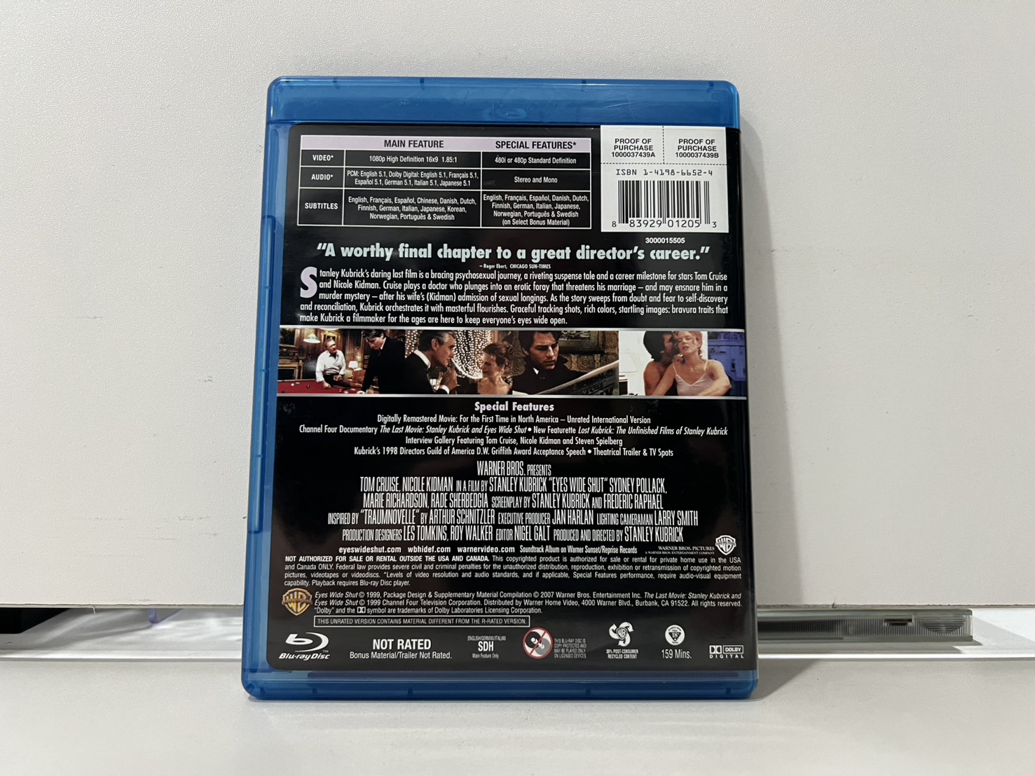 1 Blu-ray ดีวีดีสากล KUBRICK'S EYES WIDE SHUT (M6G132) | Shopee Thailand