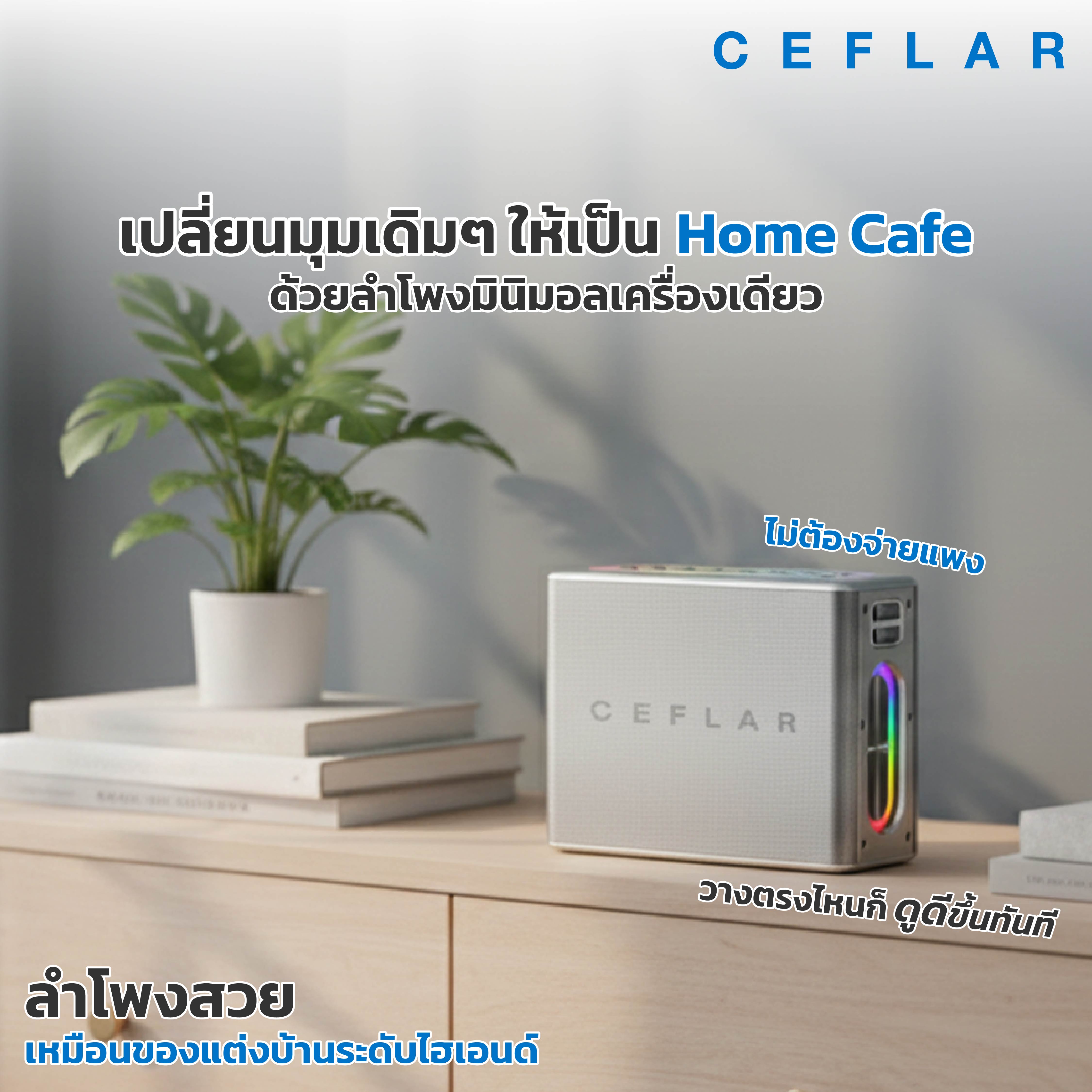 CEFLAR ลำโพงบลูทูธพกพา VOX PRO V60 พร้อมไมโครโฟนไร้สายคู่ แบตเตอรี่ ...