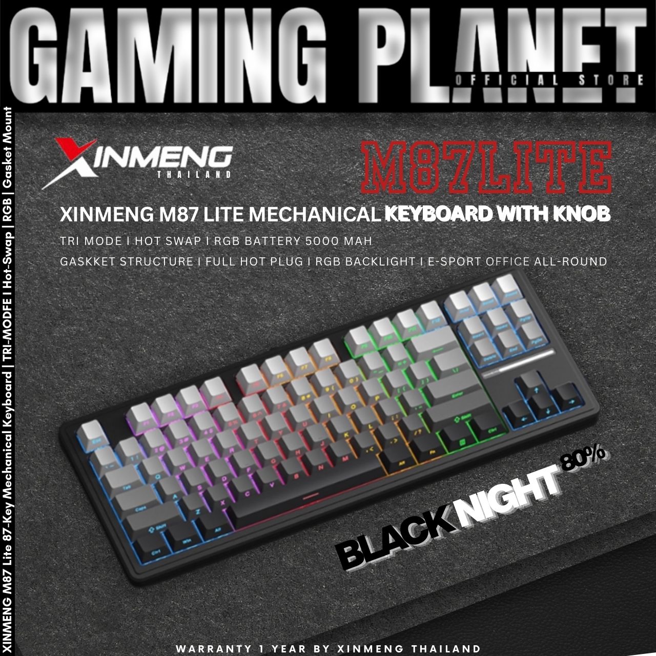 [NEW ARRIVAL] XINMENG M87 Lite I 87-Key Mechanical Keyboard | TRI-MODE ...