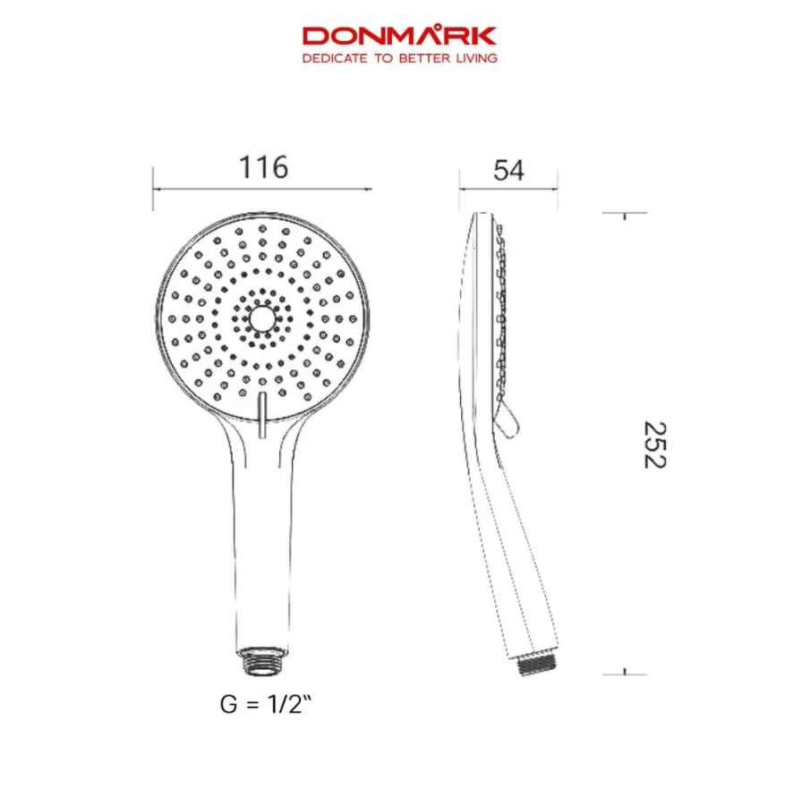 DONMARK รุ่น SL-3621C ฝักบัวอาบน้ำพร้อมพร้อมสายครบชุด ปรับน้ำได้ 3 ระดับ | Shopee Thailand