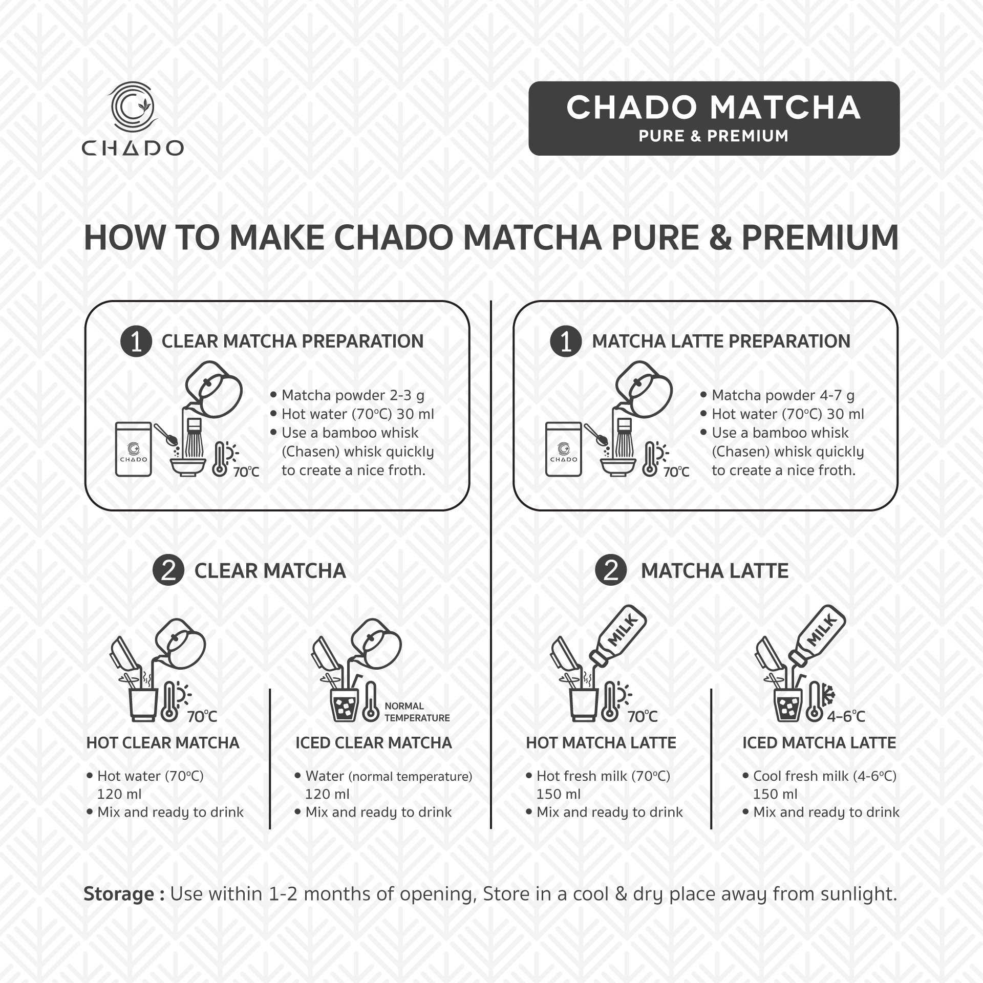 CHADO NAKA MATCHA ผงชาเขียวมัทฉะ 100% ตราชาโดะ CEREMONIAL GEADE | Shopee Thailand