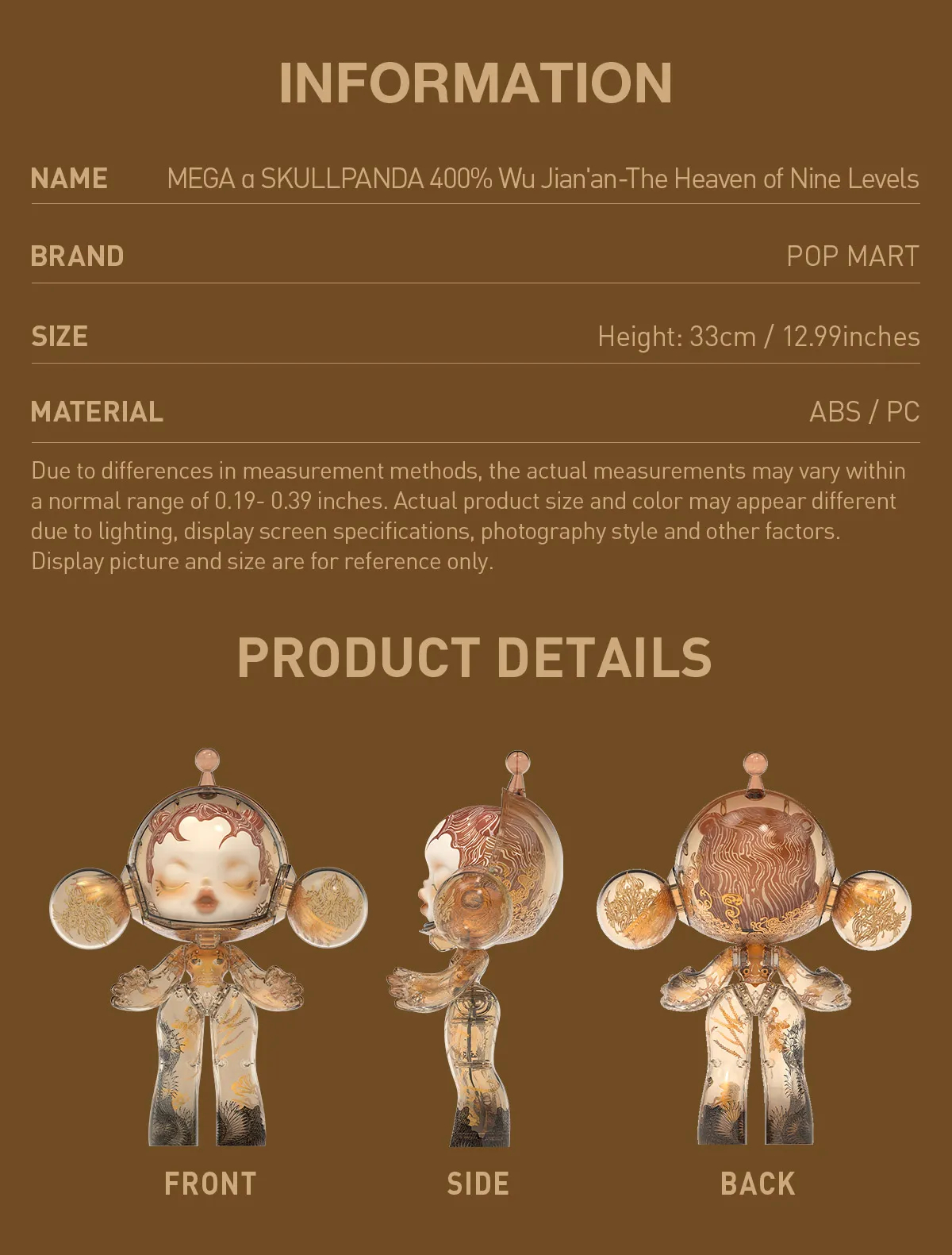 [พร้อมส่ง 🇹🇭] SKULLPANDA 400% White Moon, Wu Jian’an-The Heaven of Nine ...