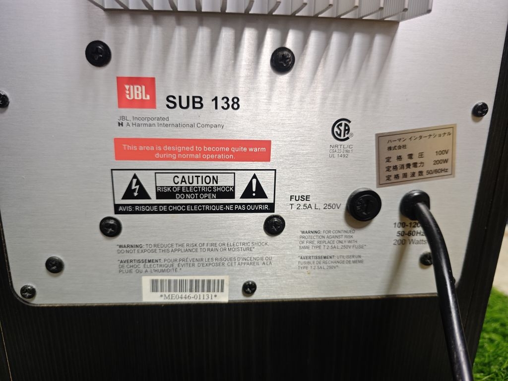 JBL SUB 138 active subwoofer มือสอง ลำโพง subwoofer มือสองจากอเมริกา ...