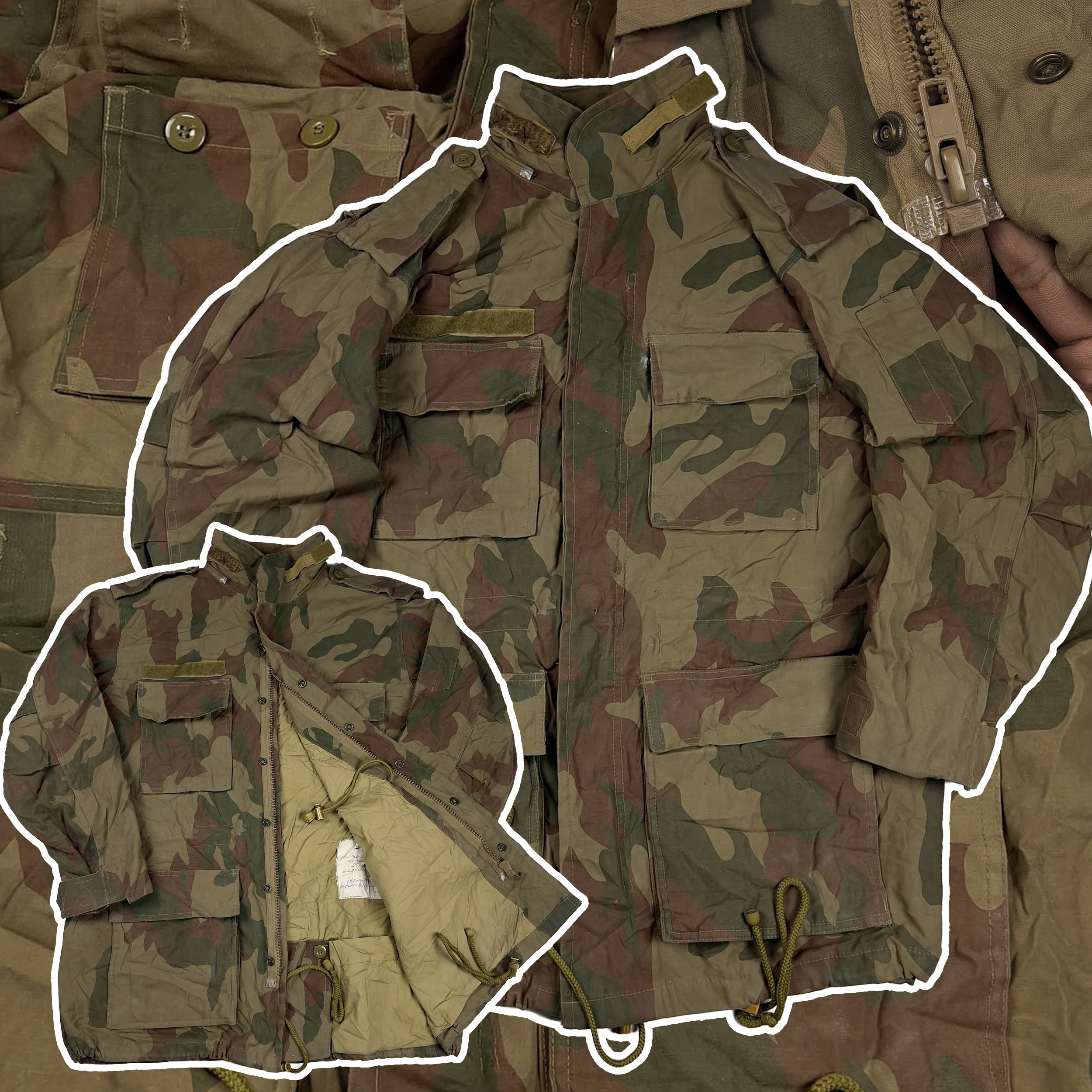 แจ็คเก็ตวินเทจ แจ็คเก็ตM65 Vintage1989 Military Pakistan Army Desert ...