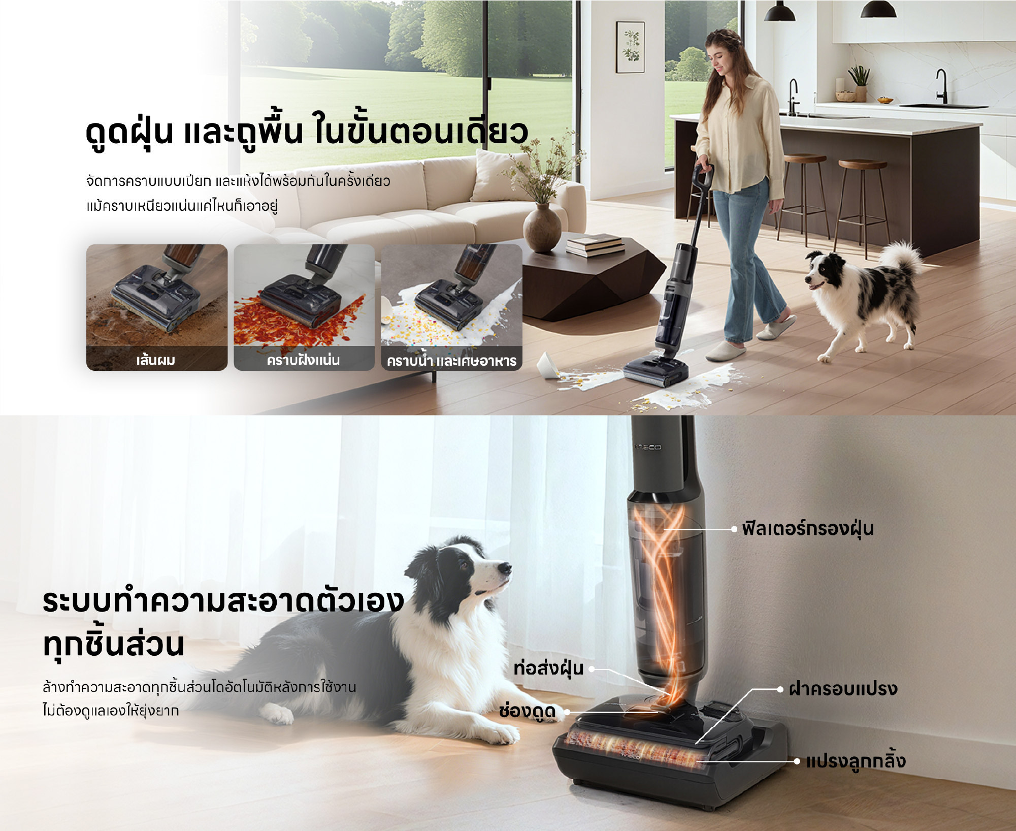 Tineco Floor One i6 Stretch Plus Gen 2 - Floor Washer พลังดูด 20,000 Pa ...