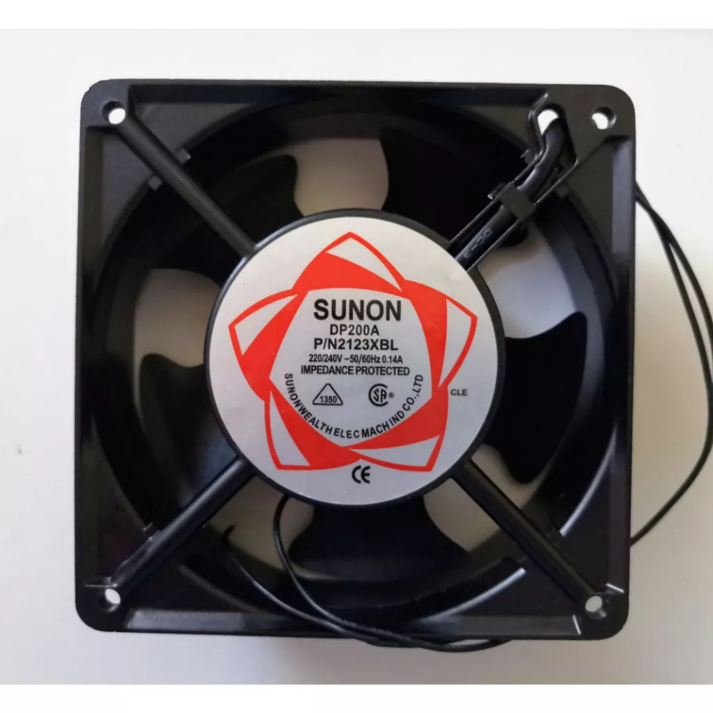 พัดลมระบายอากาศ #DP200A-2123XBL ยี่ห้อ #SUNON ขนาด120mm(W) x 120mm(L) x 38mm(H) (4.5 นิ้ว) ไฟ ...