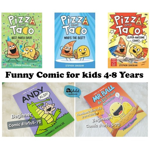 [หนังสือ ของแท้] Comic 4-8ปี สนุก ตลก Pizza & Taco, Narwhal & Jelly ...