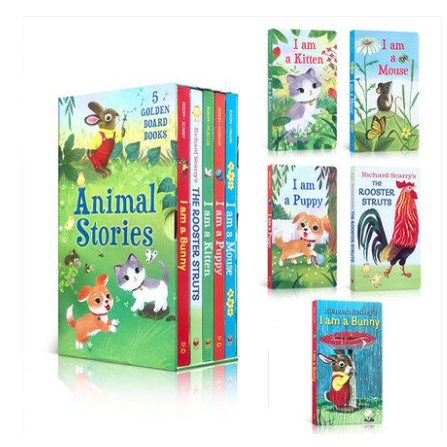 [หนังสือ ของแท้] Richard Scarry Golden Book Bunny , The Rooster Struts ...