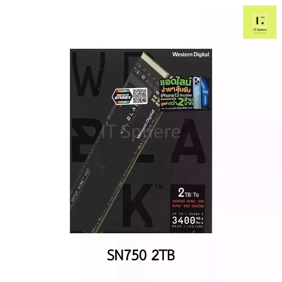 SSD M.2 WD BLACK SN750 2TB NVMe ของใหม่ มือ1 | Shopee Thailand