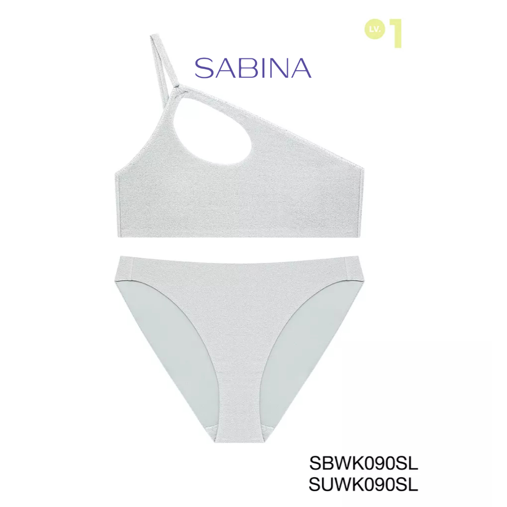 SABINA SWIM S/S 23 ชุดว่ายน้ำ รหัส SBWK090SL+SUWK090SL สีเทาอ่อน ...