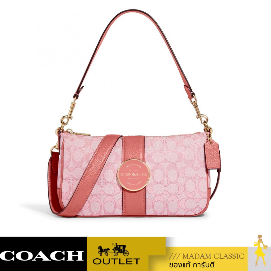 ของแท้ 💯% กระเป๋าสะพายข้าง COACH C8306 LONNIE BAGUETTE IN SIGNATURE ...