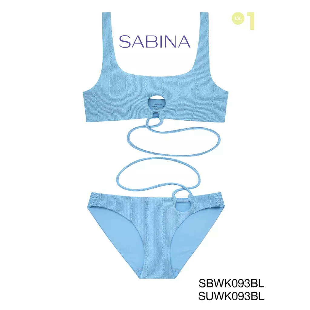 SABINA SWIM S/S 23 ชุดว่ายน้ำ รหัส SBWK093BL+SUWK093BL สีฟ้า | Shopee ...