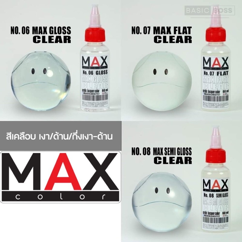 MAX COLOR Max Clear สีเคลียร์ใส สีเคลือบ(เงา/ด้าน) ปิดงาน โมเดล กันดั้ม ...
