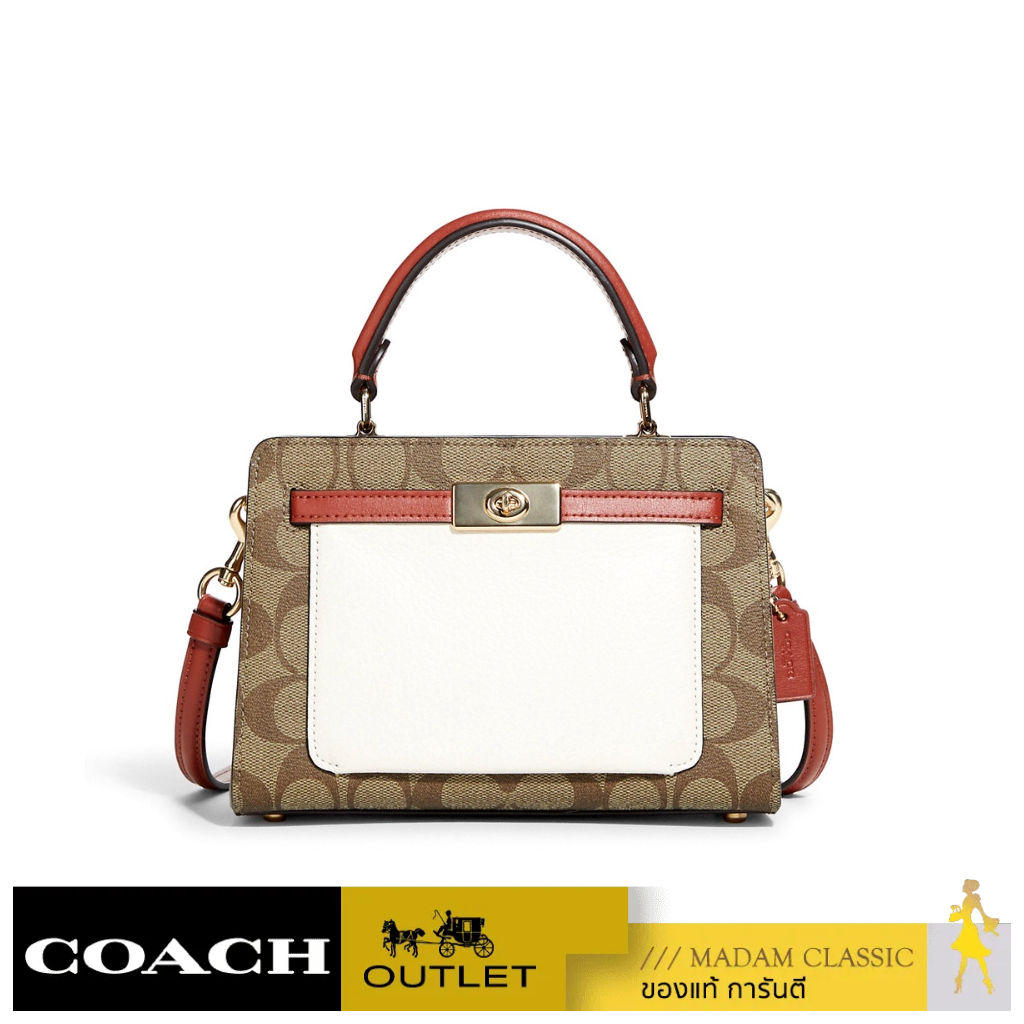 กระเป๋าสะพาย COACH C8318 MINI LANE TOP HANDLE IN COLORBLOCK SIGNATURE ...