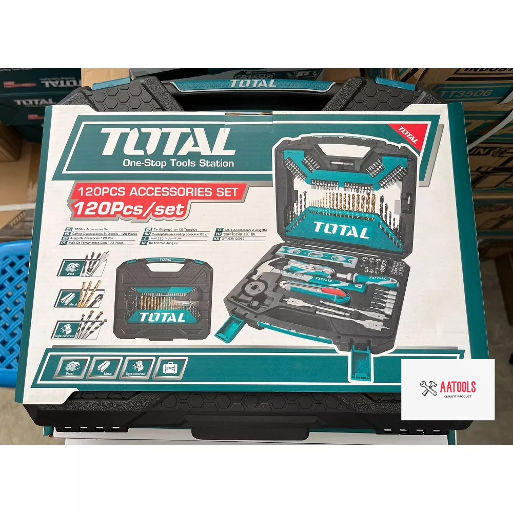 ของแท้100% ส่งฟรี TOTAL ชุดเครื่องมือ 120 ชิ้น รุ่น THKTAC01120 | Shopee Thailand
