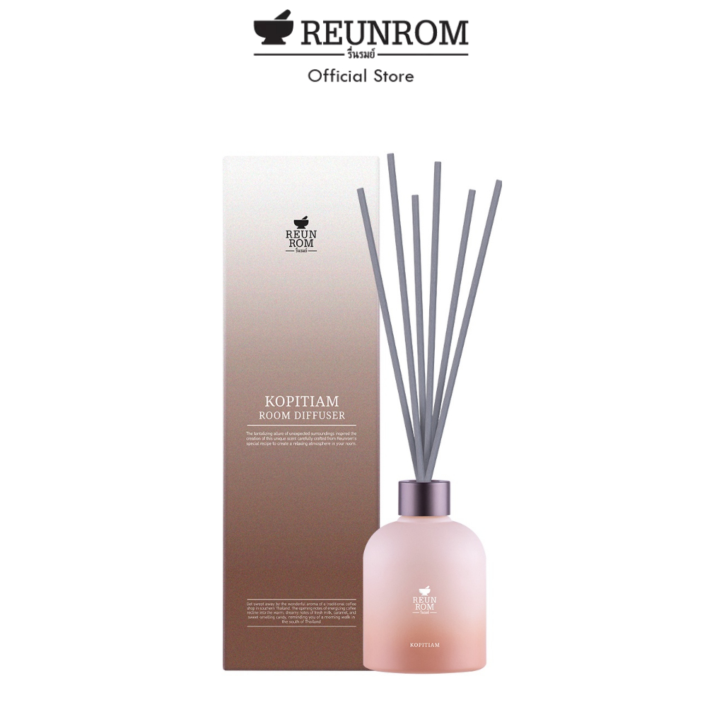 Reunrom รูมดิฟฟิวเซอร์ 200ml รื่นรมย์ กลิ่นโกปี๊เตี่ยม ก้านไม้หอม | Shopee Thailand