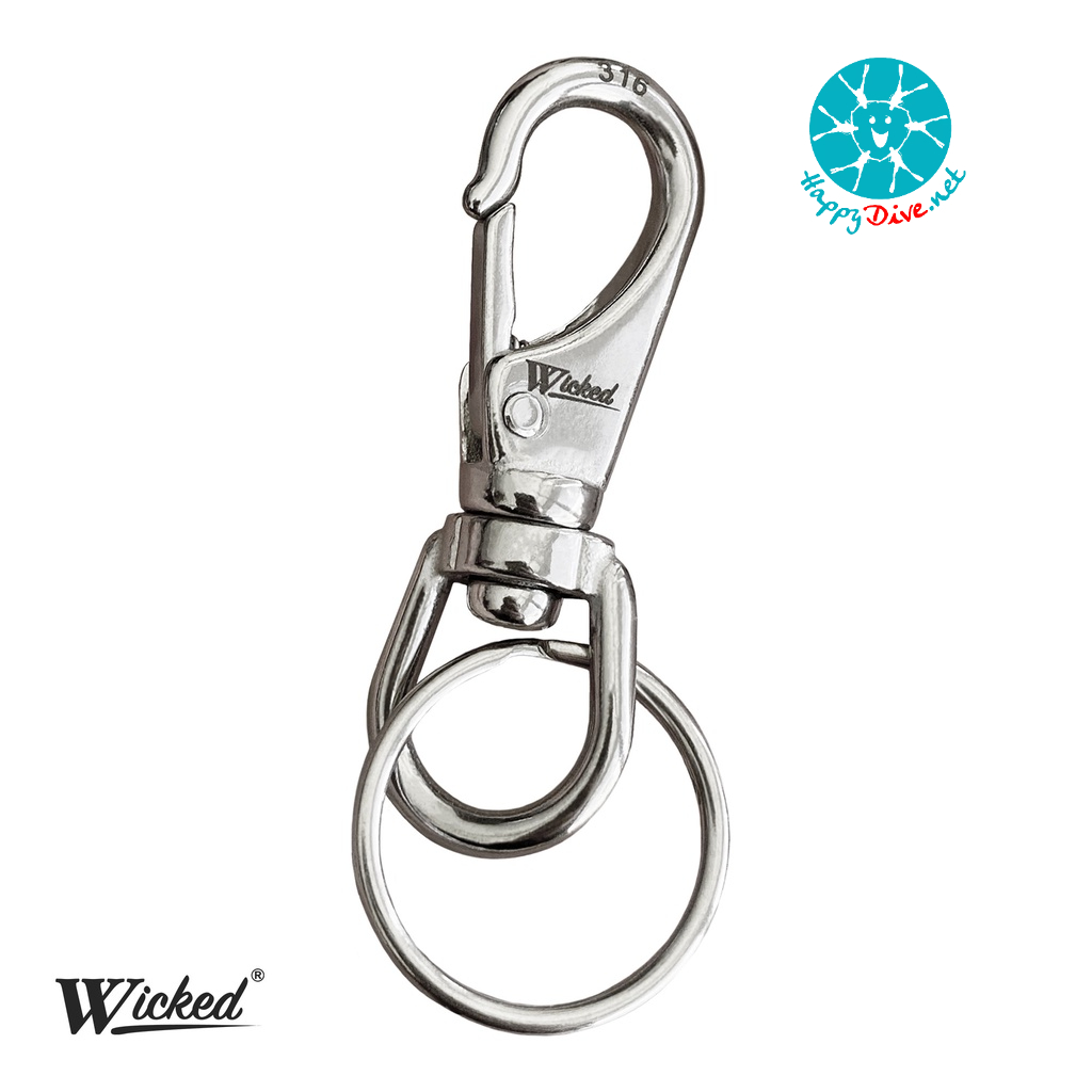 Wicked Swivel Snap Hook ตะขอเกี่ยว สแตนเลส 316 ขนาด 4” (M6) พร้อมข้อต่อ ...