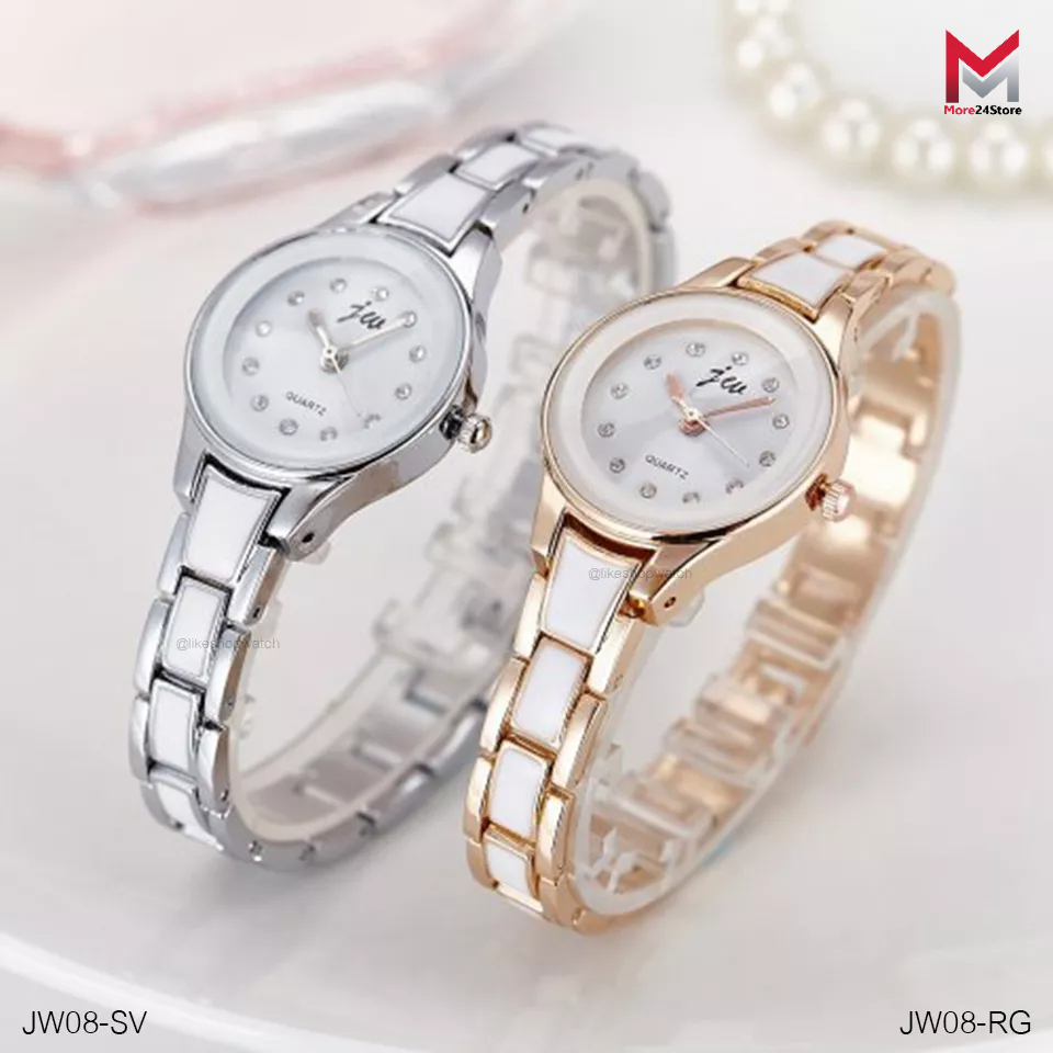 ส่งจากไทยพร้อมส่ง นาฬิกาผู้หญิง JW08 สไตล์เรียบหรู สายสแตนเลส นาฬิกา ...