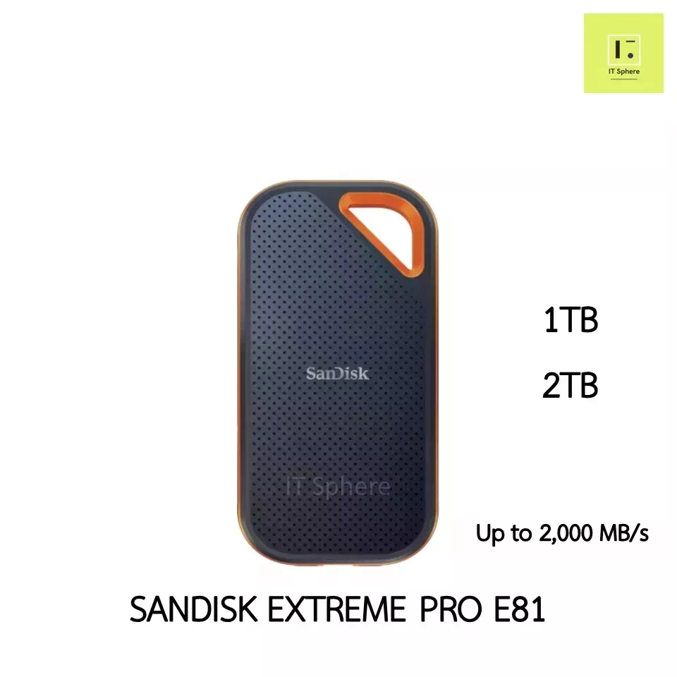 [ศูนย์ไทย ประกัน 5 ปี] SanDisk Extreme PRO Portable SSD E81 ฮาร์ดดิสก์พกพา harddisk พกพา SSD ...