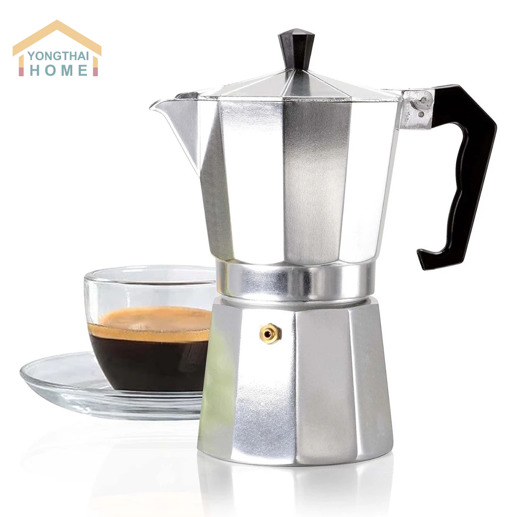 Moka Pot หม้อต้มกาแฟ แบบพกพา โมก้าพอท หม้อต้มแบบแรงดัน สำหรับ1/2/3/6/9/12 ถ้วย | Shopee Thailand