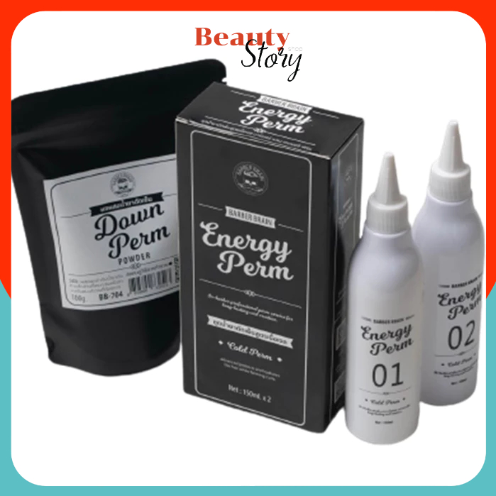 Barber brain Energy Perm 150ml น้ำยาดัดผม Cold Perm ดัดเย็น สูตรเนื้อ ...