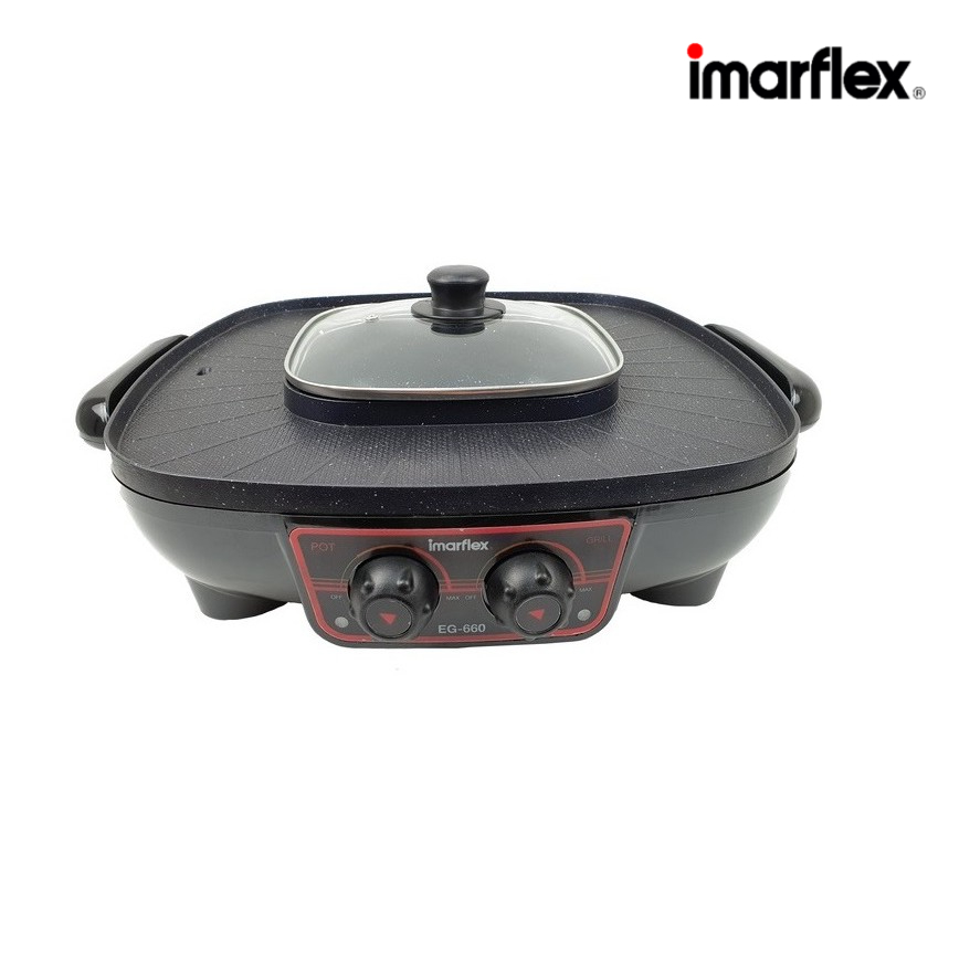 IMARFLEX_2 เตาย่างอเนกประสงค์ แยกฝั่งย่าง และต้ม 1800W EG-660 | Shopee Thailand