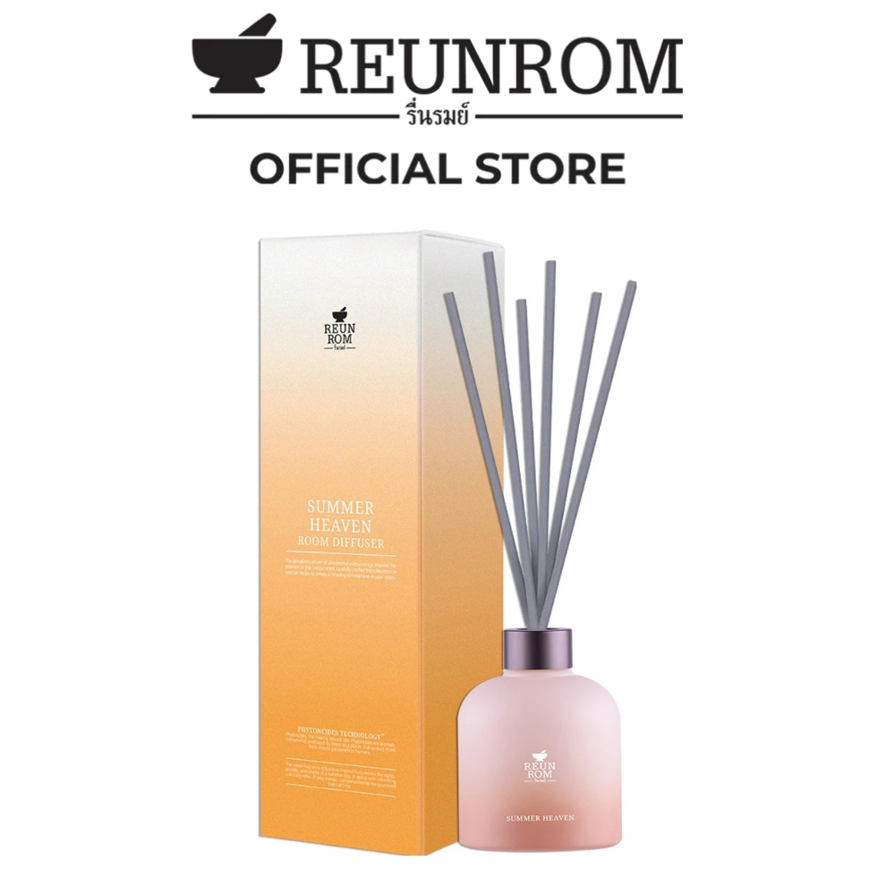 Reunrom รูมดิฟฟิวเซอร์ 200ml รื่นรมย์ กลิ่นซัมเมอร์เฮฟเว่น (ไฟทอนไซด์ ...