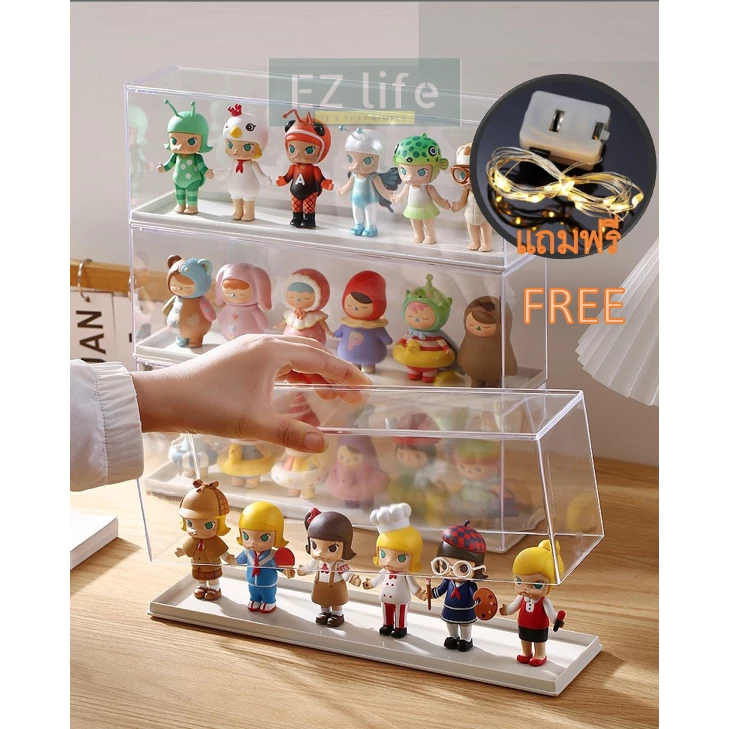EZ กล่องยาวใส่โมเดล ตู้โชว์โมเดล ซ้อนทับได้ กล่องกันฝุ่นโชว์โมเดล ...