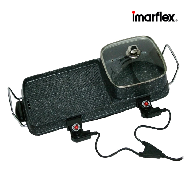 [สินค้าเกรดบี] Imarflex_Z_ เครื่องปิ้งย่างอเนกประสงค์ เคลือบ Non-stick รุ่น EG-648(B) | Shopee ...