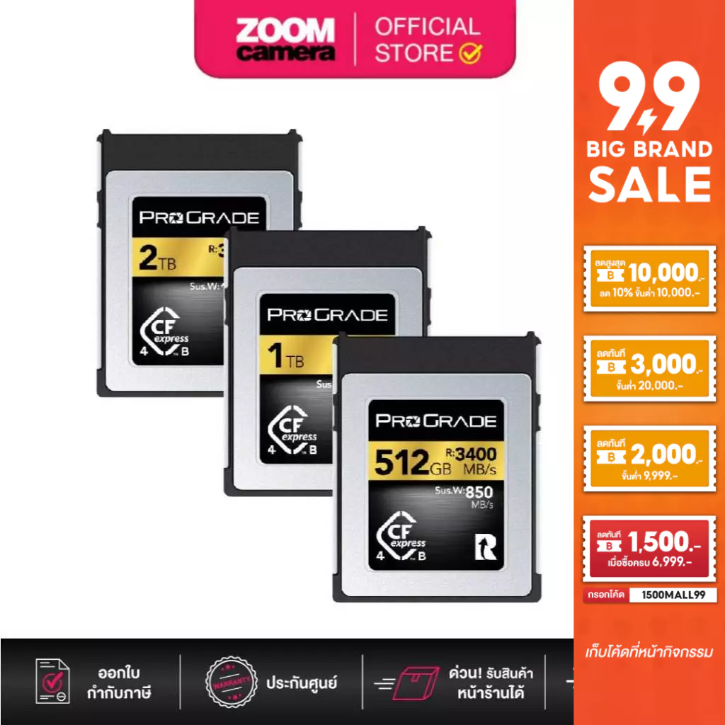 ProGrade Digital CFexpress 4.0 Type B Gold Memory Card 512GB/1TB/2TB ...
