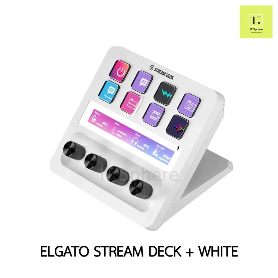 ELGATO STREAM DECK + WHITE : 10GBD9911 อุปกรณ์สตรีม STREAMDECK PLUS สี ...