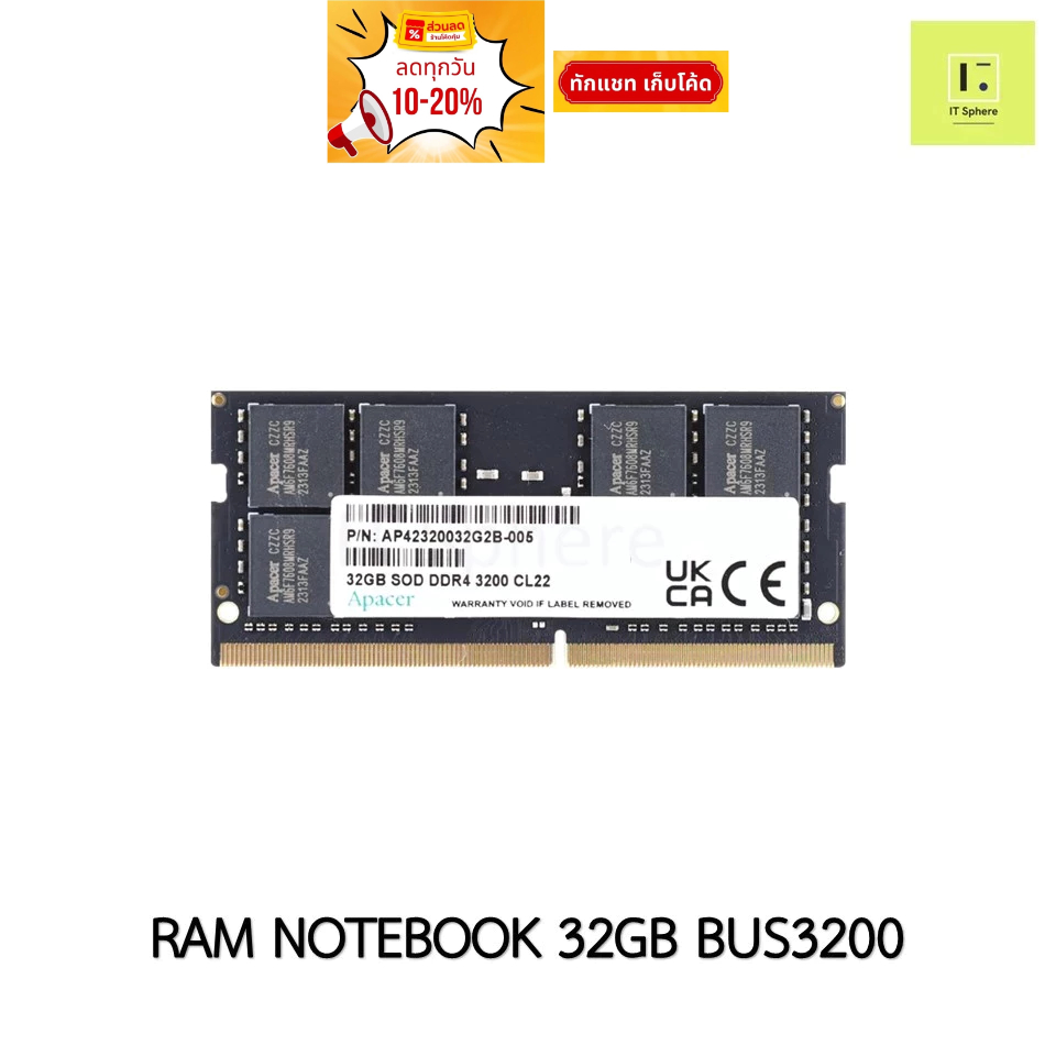 RAM NOTEBOOK 32GB BUS 3200 APACER SO-DIMM RAM NOTEBOOK SODIMM DDR4 ...