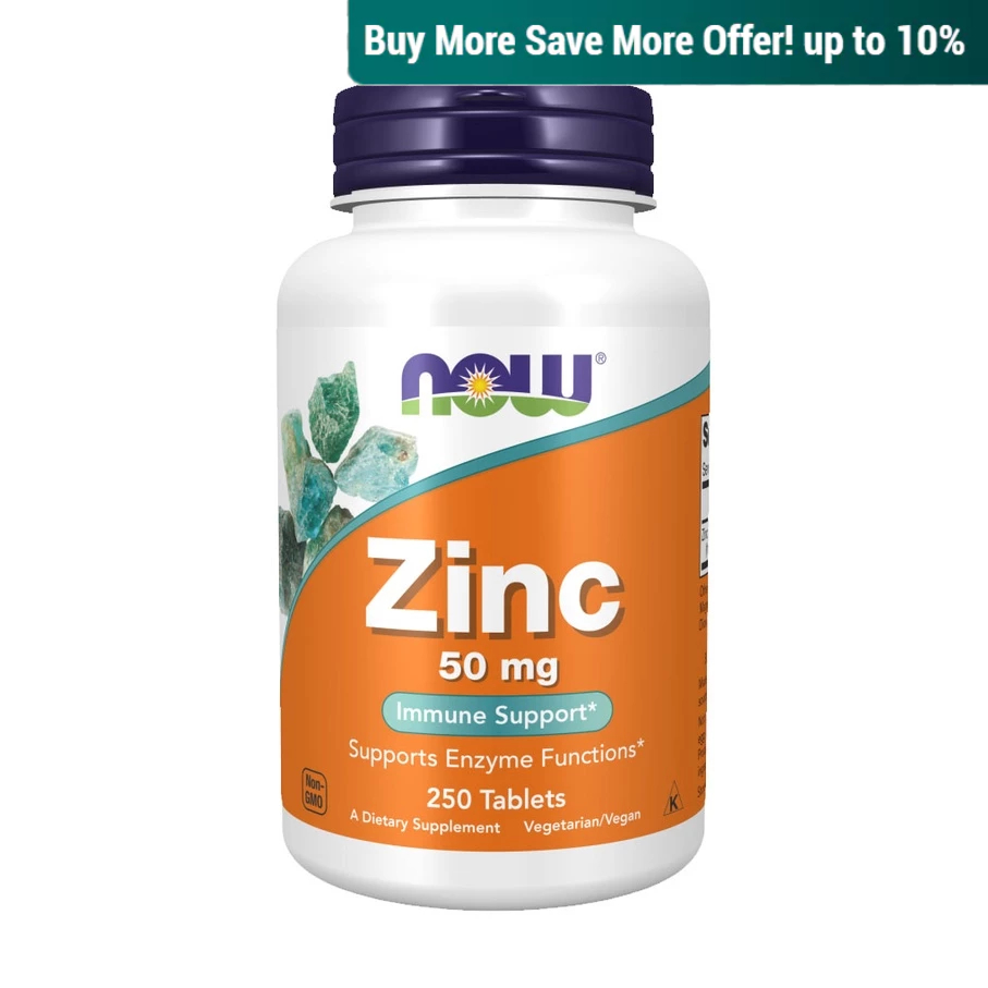 Now Foods, Zinc, 50 mg, 250 Tablets | Shopee Thailand