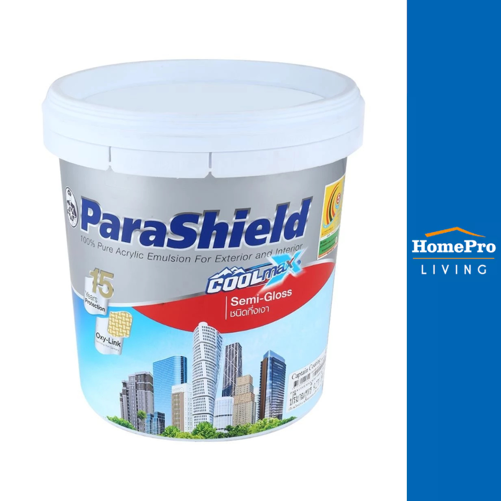 CAPTAIN สีน้ำทาภายนอก PARASHIELD COOLMAX BASE A กึ่งเงา 2.5 แกลลอน | Shopee Thailand