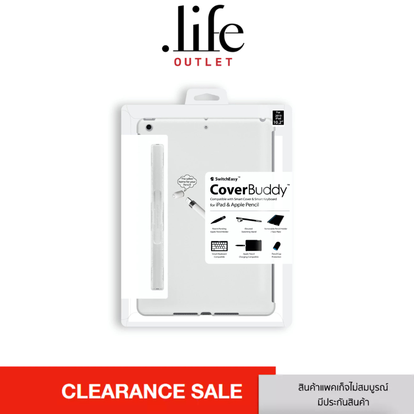 SWITCHEASY CoverBuddy case for ipad 10.2 Gen7/8 - Transparent By ...